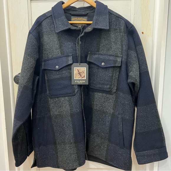 Filson | Jackets & Coats | Filson Mackinaw Jac Shirt Navy Charcoal ...